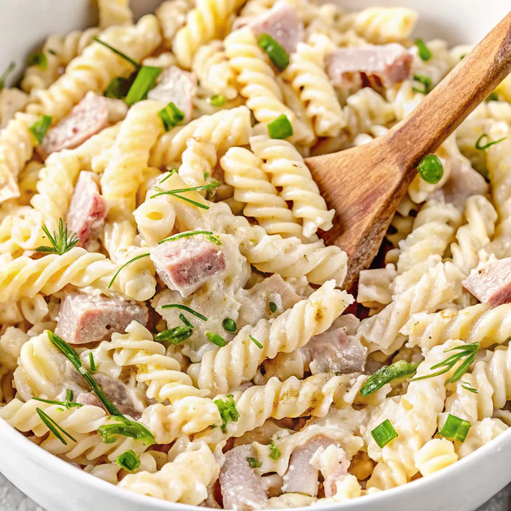 Ham Roll Up Pasta Salad (Creamy Potluck Favorite)