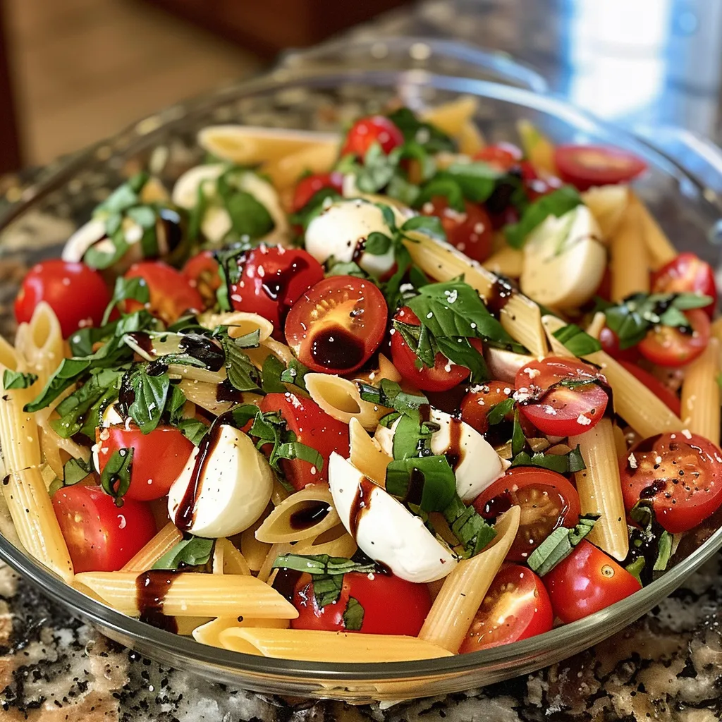Best Caprese Pasta Salad - Kenzie Recipes
