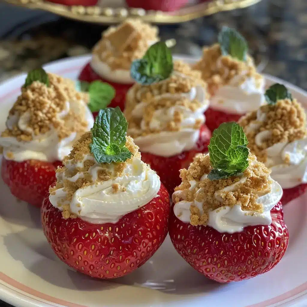 Cheesecake Deviled Strawberries - Kenzie Recipes