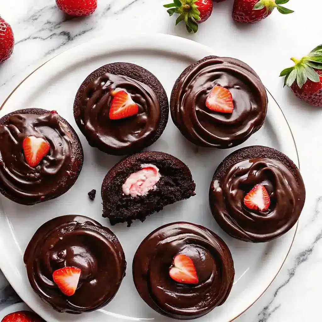 Chocolate Covered Strawberry Cupcakes - Kenzie Recipes