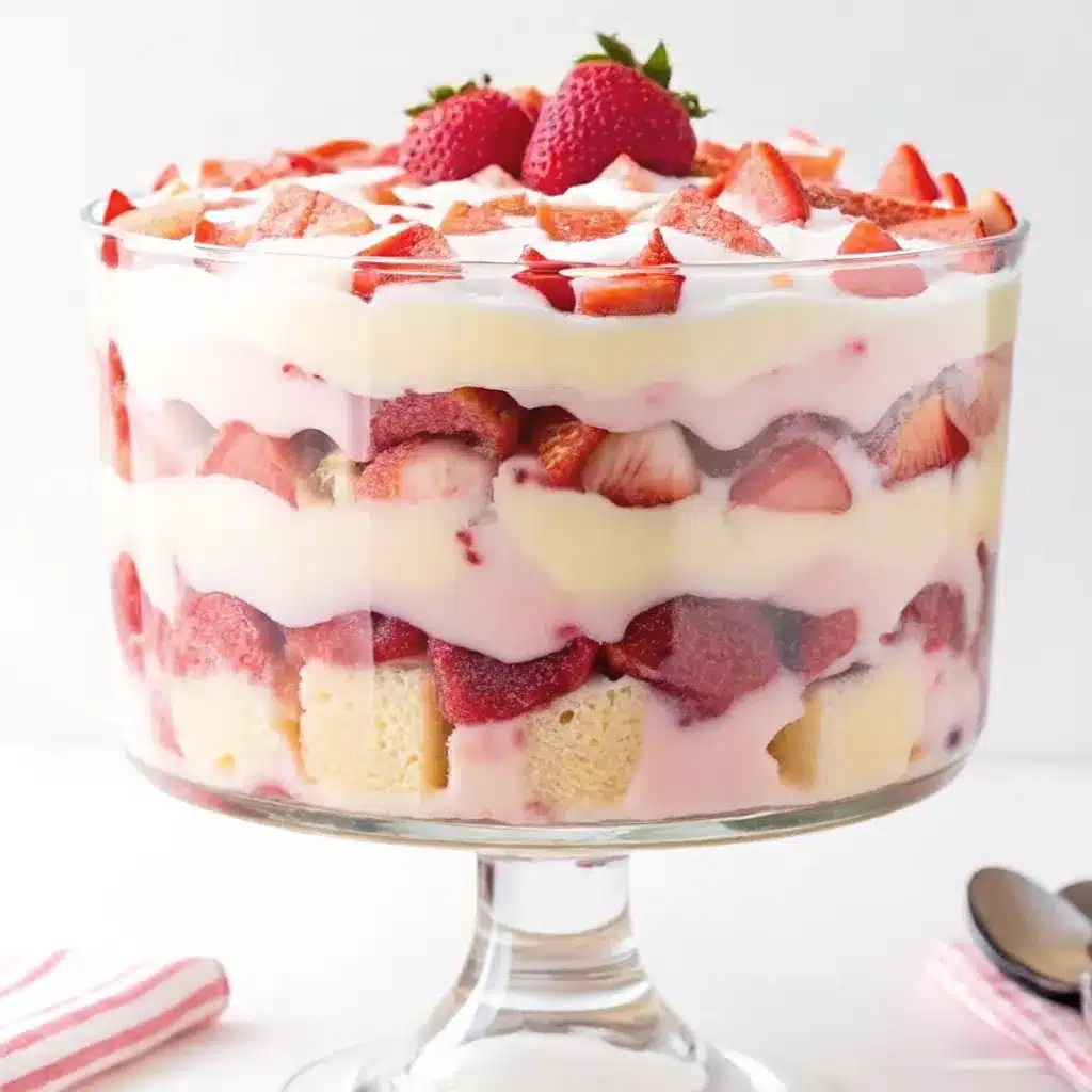 Strawberry Cheesecake Trifle - Kenzie Recipes