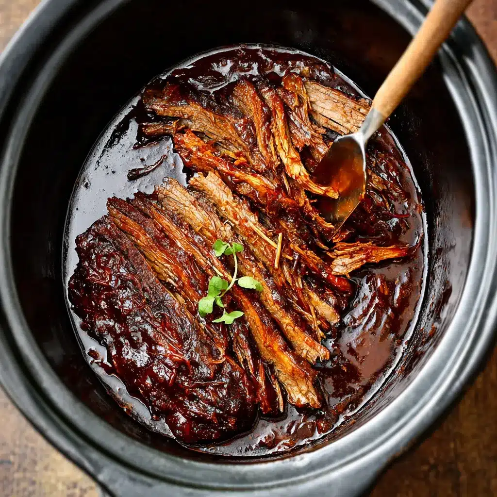 Slow Cooker BBQ Beef Brisket - Kenzie Recipes