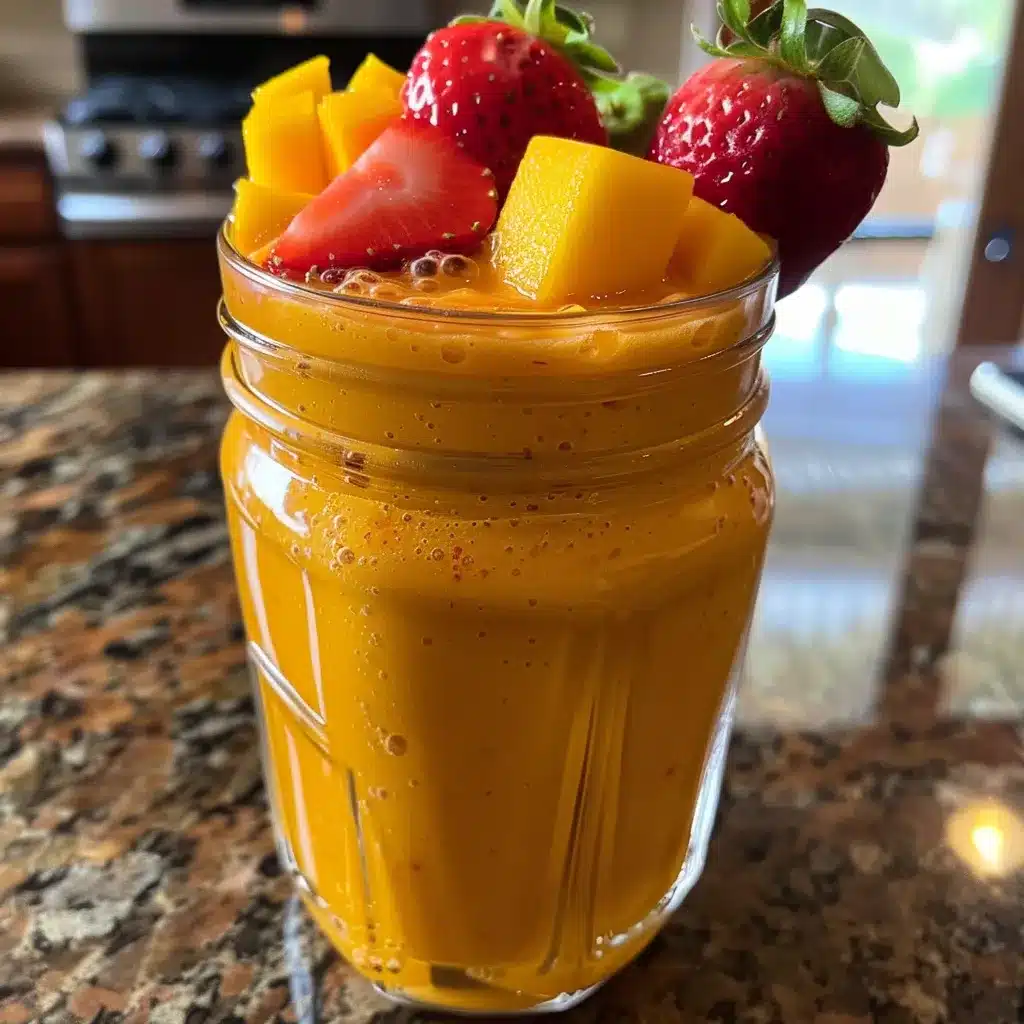 Tropical Strawberry Mango Smoothie - Kenzie Recipes