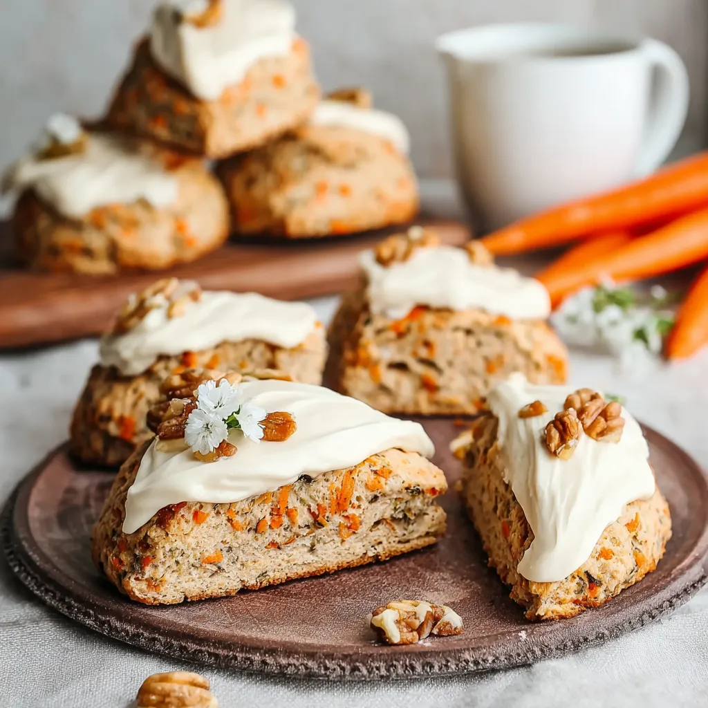 Easter Carrot Cake Scones - Kenzie Recipes